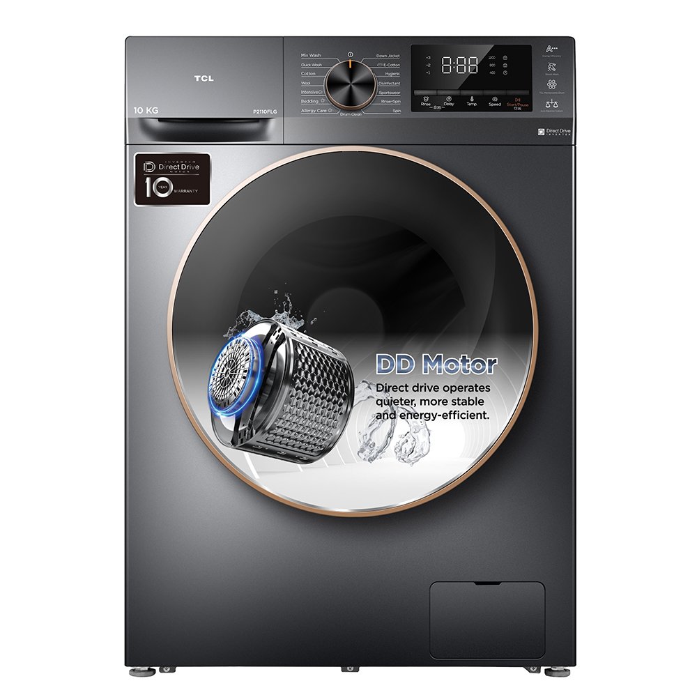 TCL 10KG/6KG Wash & Dry C2110WDG Washing Machine,DD Motor - Kitchenhub